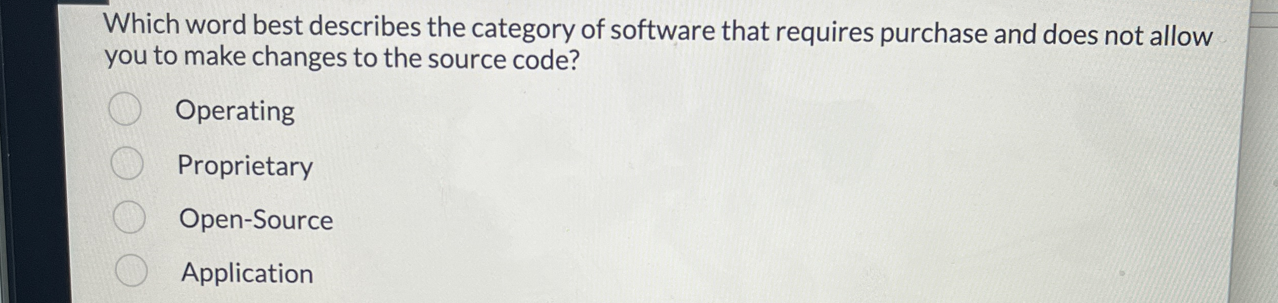 Which word best describes the category of software | Chegg.com