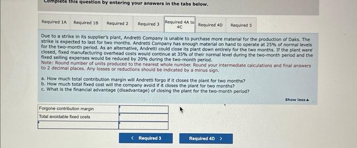 Solved Problem 13-19 (Algo) Relevant Cost Analysis in a | Chegg.com