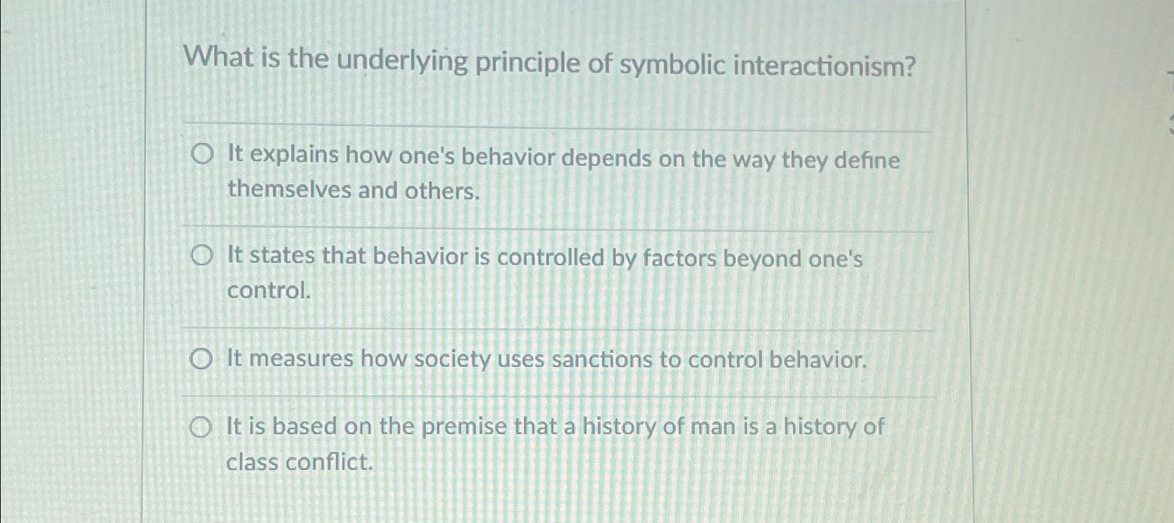 Solved What is the underlying principle of symbolic | Chegg.com