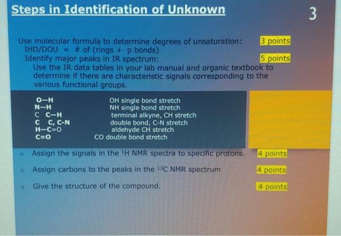 Solved Steps in Identification of Unknown 3 Use molecular | Chegg.com