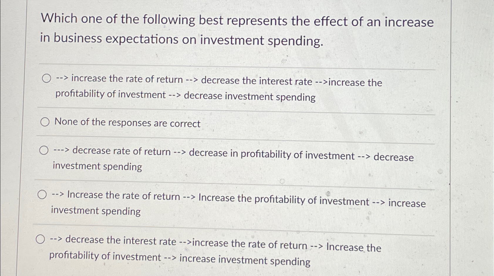 Solved Which one of the following best represents the effect | Chegg.com