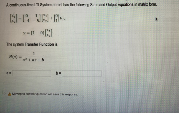 Solved A continuous-time LTI System at rest has the | Chegg.com