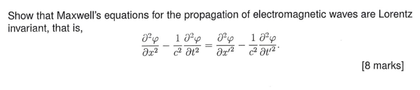 Solved Show that Maxwell's equations for the propagation of | Chegg.com