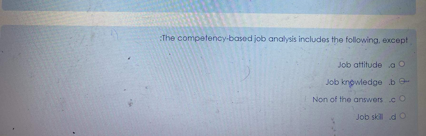 Solved :The competency-based job analysis includes the | Chegg.com