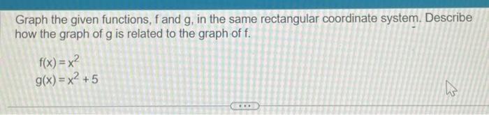 Solved Graph The Given Functions F And G In The Same R 6228