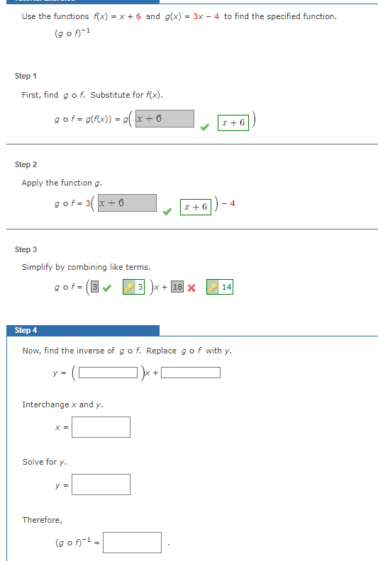 Solved Use the functions f(x)=x+6 ﻿and g(x)=3x-4 ﻿to find | Chegg.com