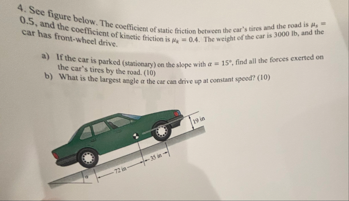 Solved See figure below. The coefficient of static friction | Chegg.com