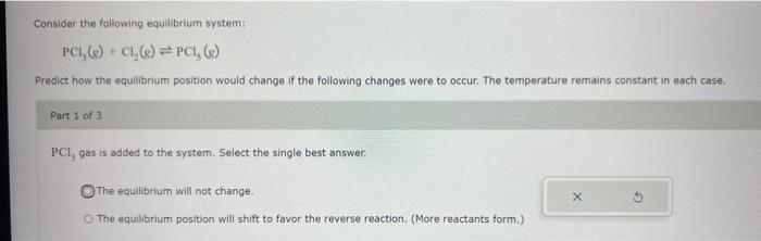 Solved Consider the following equilibrium system: | Chegg.com