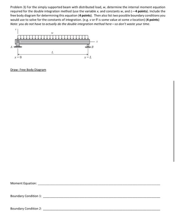 Solved Problem 3) For the simply supported beam with | Chegg.com
