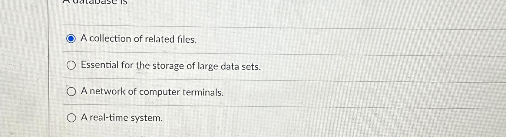Solved A collection of related files.Essential for the | Chegg.com
