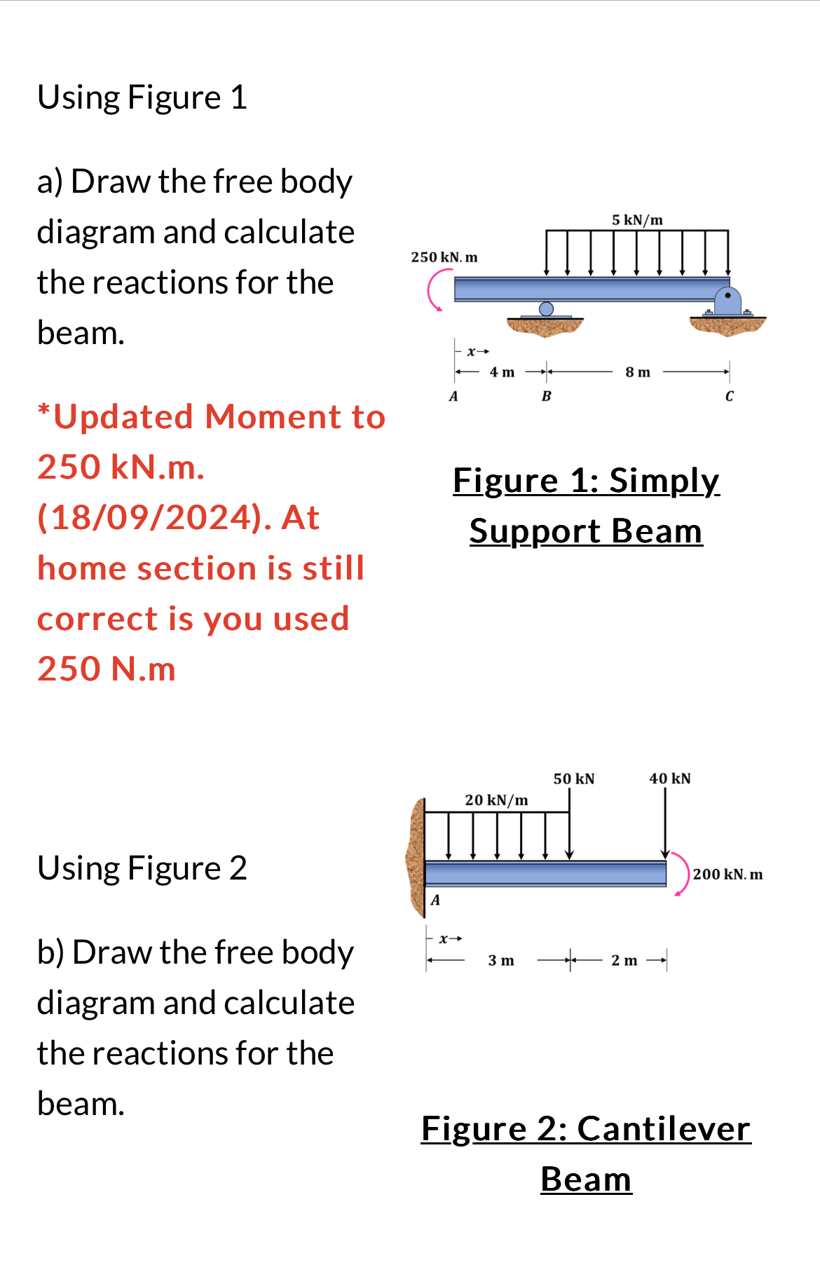 Using Figure 1a) ﻿Draw the free bodydiagram and | Chegg.com