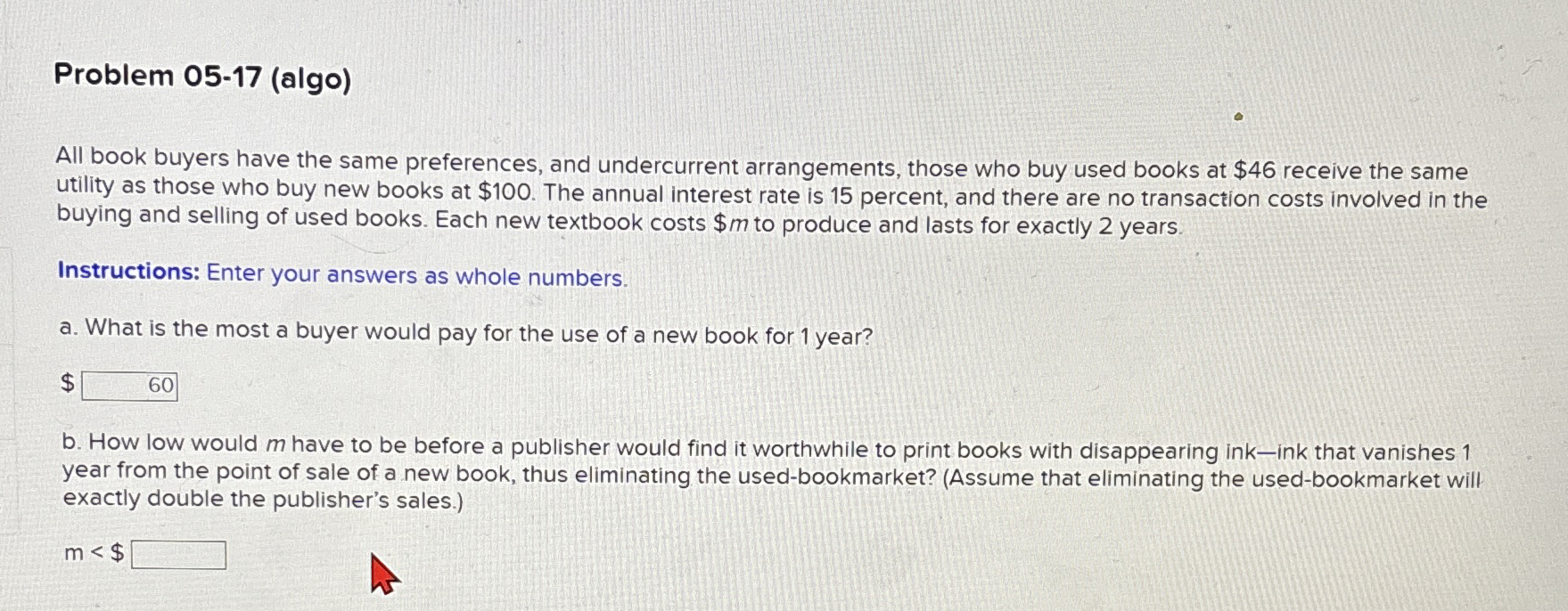 Solved Problem 05-17 (algo)All book buyers have the same | Chegg.com