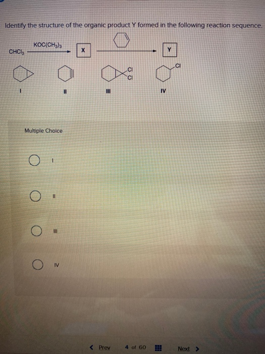 Solved Identify the structure of the organic product y | Chegg.com