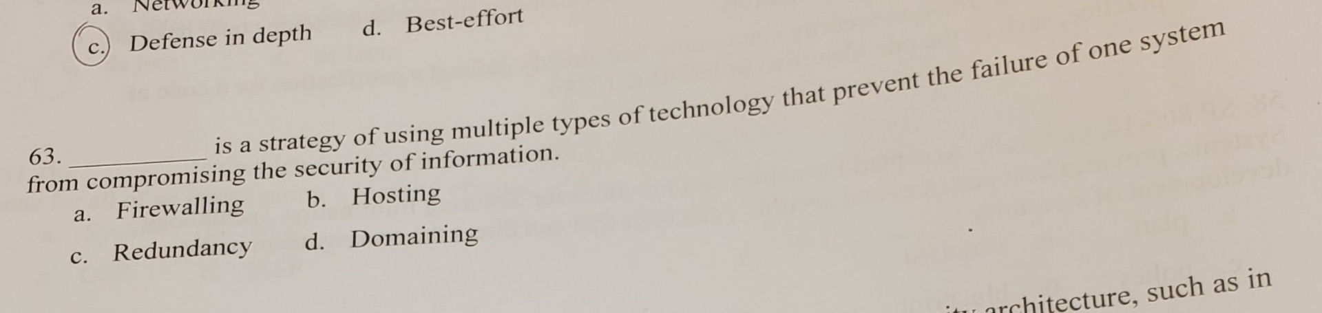 Solved 63. ﻿is a strategy of using multiple types of | Chegg.com