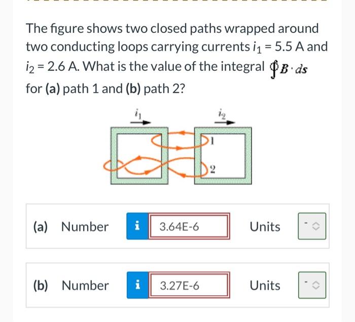 Solved The figure shows two closed paths wrapped around two | Chegg.com