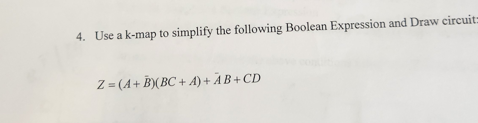Use a k-map to simplify the following Boolean | Chegg.com