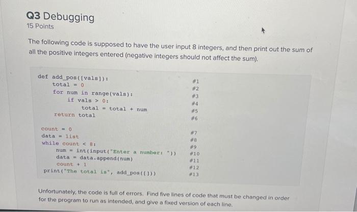 Solved pythonn. please answer both and question 3 has about | Chegg.com