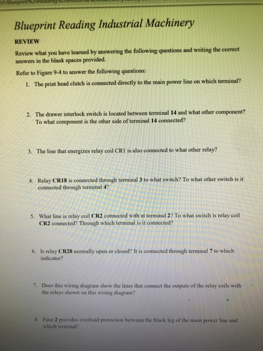 Blueprint Reading Industrial Machinery LESSON 9 | Chegg.com