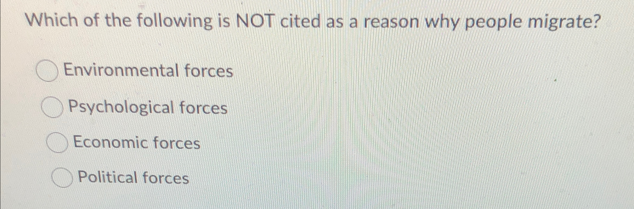 Solved Which of the following is NOT cited as a reason why | Chegg.com