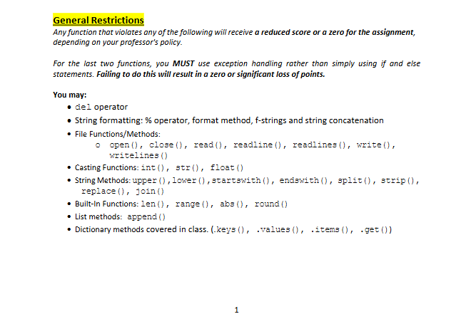 Solved needs to be written in python and please keep in mind | Chegg.com