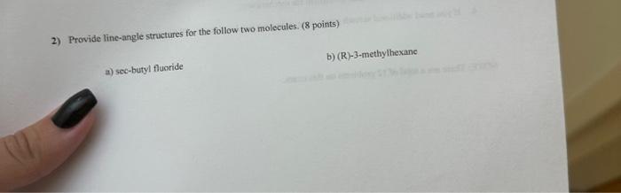 Solved 2) Provide line-angle structures for the follow two | Chegg.com