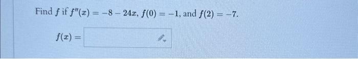 Solved Find the function with derivative f′(x)=e3x that | Chegg.com