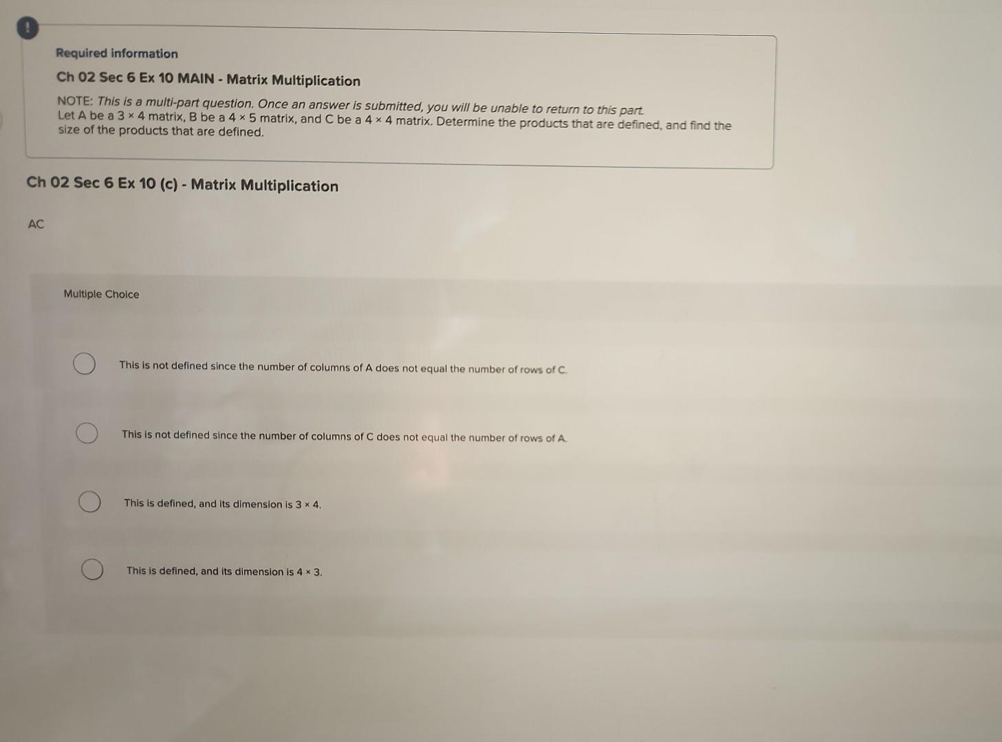 Solved Required information Ch 02 Sec 6 Ex 10 MAIN - Matrix | Chegg.com