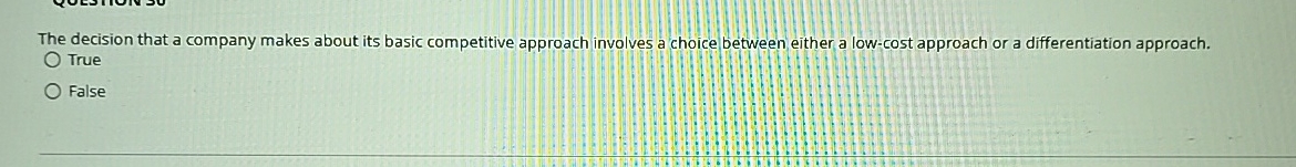 Solved The decision that a company makes about its basic | Chegg.com