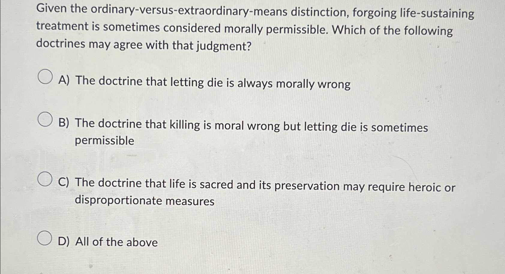 Solved Given the ordinary-versus-extraordinary-means | Chegg.com