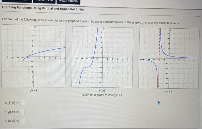 Solved For each of the following. Write a formula for the | Chegg.com