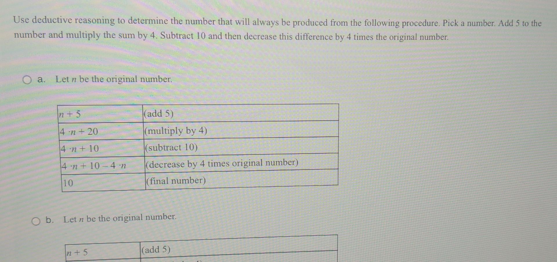 Solved Use deductive reasoning to determine the number that | Chegg.com