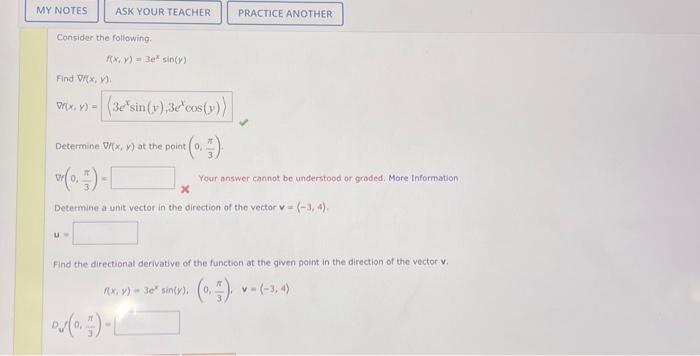 Solved Conssider the following. f(x,y)=3exsin(y) Find | Chegg.com