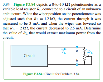 Solved 3.84 ﻿Figure P3.84 ﻿depicts a 0 -to- 10kΩ | Chegg.com