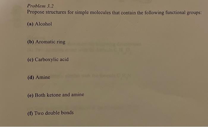 Solved Problem 3.2 Propose structures for simple molecules | Chegg.com