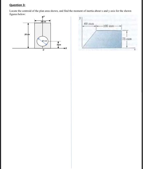 Solved Locate the centroid of the plan area shown, and find | Chegg.com
