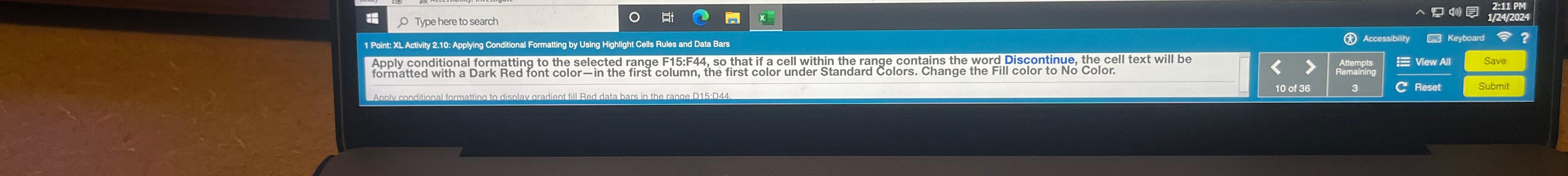 Solved 1 ﻿Point: XL.Activity 2.10: Applying Conditional | Chegg.com