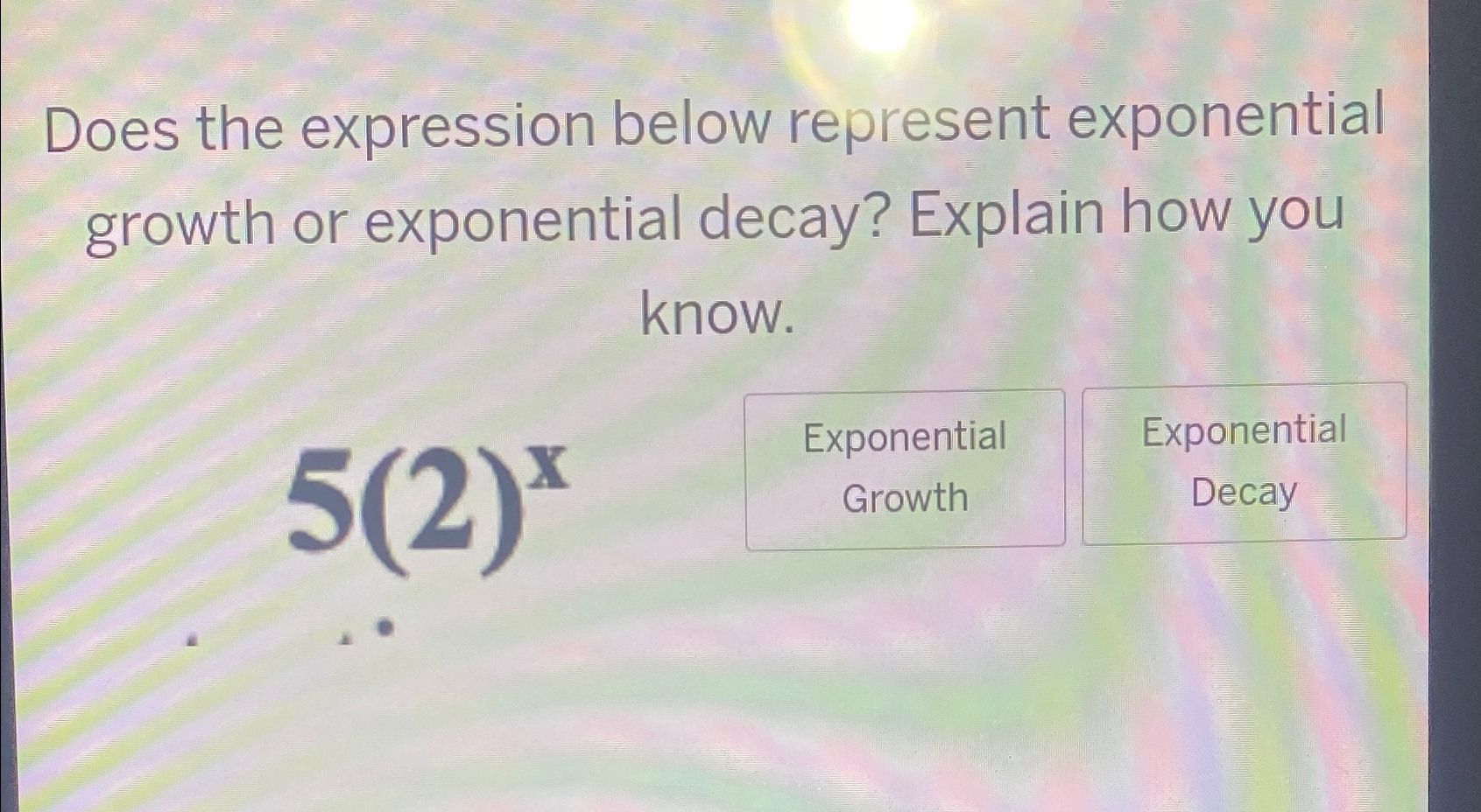 Solved Does the expression below represent exponential | Chegg.com