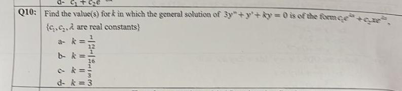 Solved {c2c2λ are Real Constants