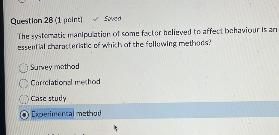 Solved Question 28 (1 ﻿point) ﻿SavedThe systematic | Chegg.com