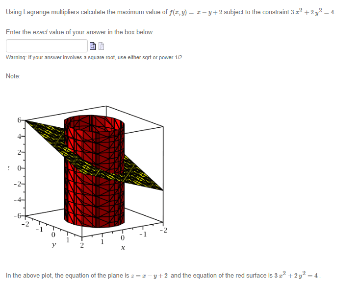 Solved Using Lagrange multipliers calculate the maximum | Chegg.com