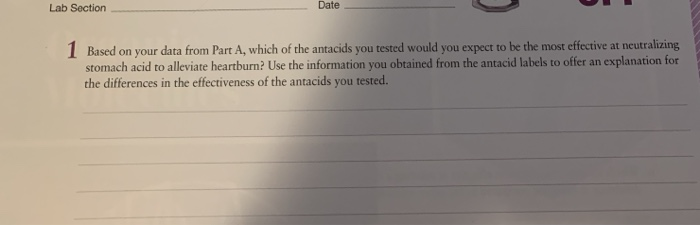 Solved Lab Section Date Based on your data from Part A, | Chegg.com