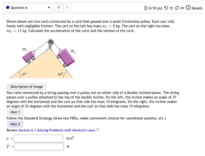 Solved Shown below are two carts connected by a cord that | Chegg.com