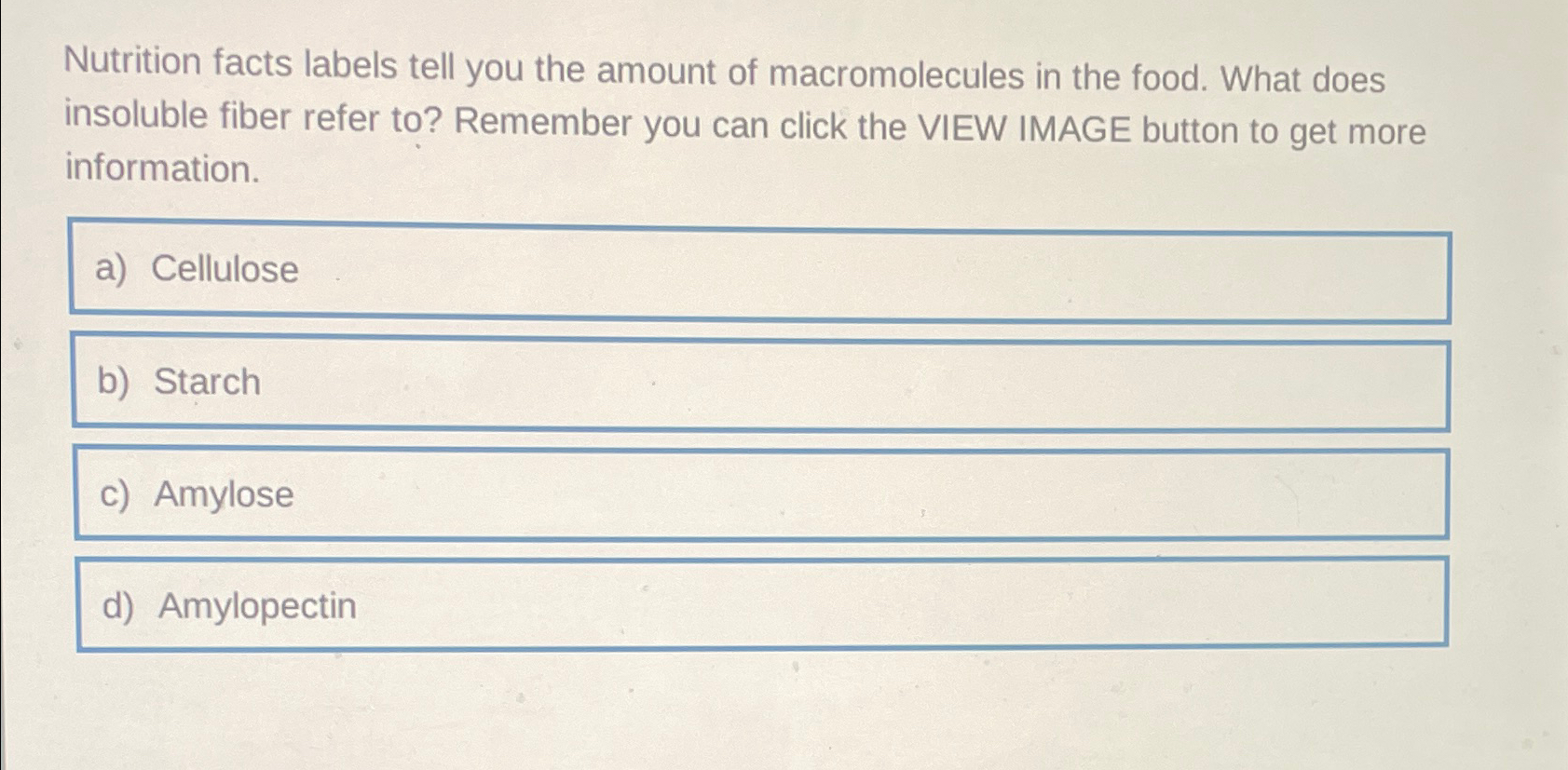 Solved Nutrition facts labels tell you the amount of | Chegg.com