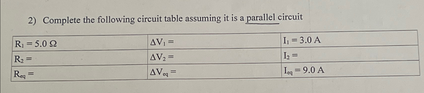 Solved Complete the following circuit table assuming it is a | Chegg.com