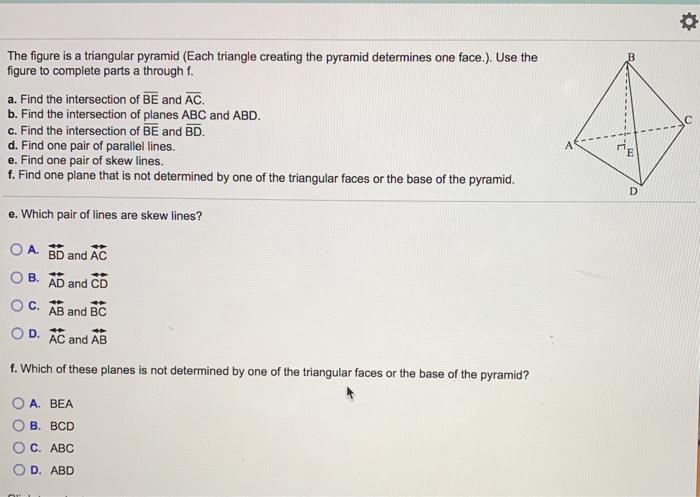 Solved The figure is a triangular pyramid (Each triangle | Chegg.com
