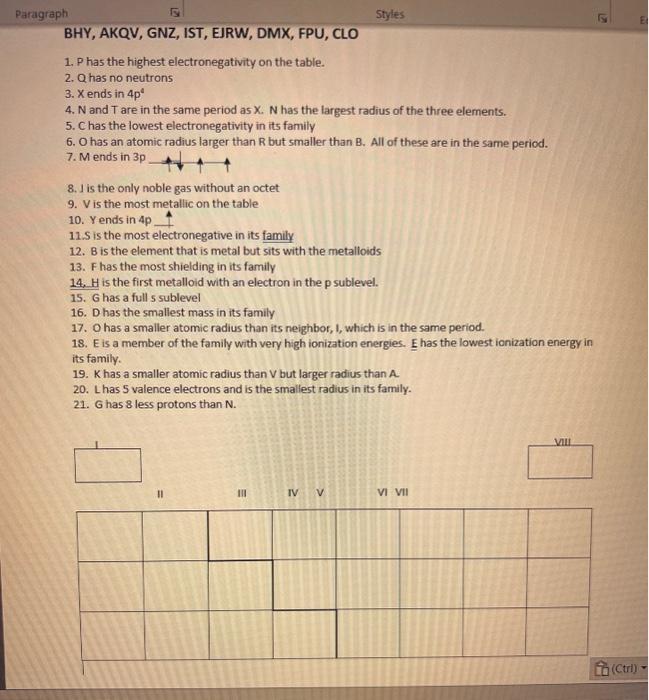 Solved please help solve the alien table and explain in | Chegg.com
