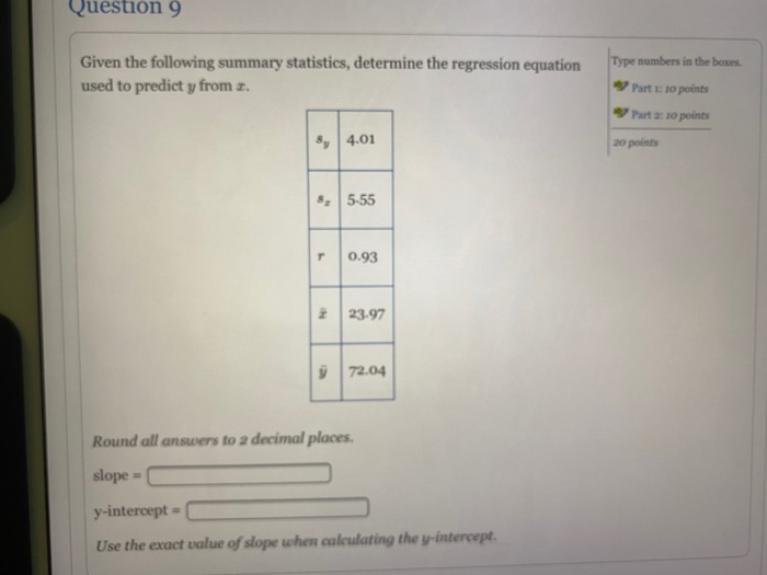 Solved Question 7 Consider the following table summarizing | Chegg.com