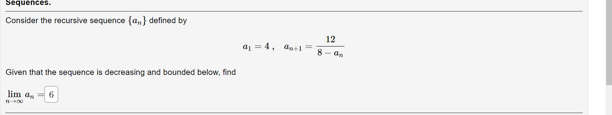 Sequences.Consider the recursive sequence {an} | Chegg.com Sequences.Consider the recursive sequence {an} | Chegg.com