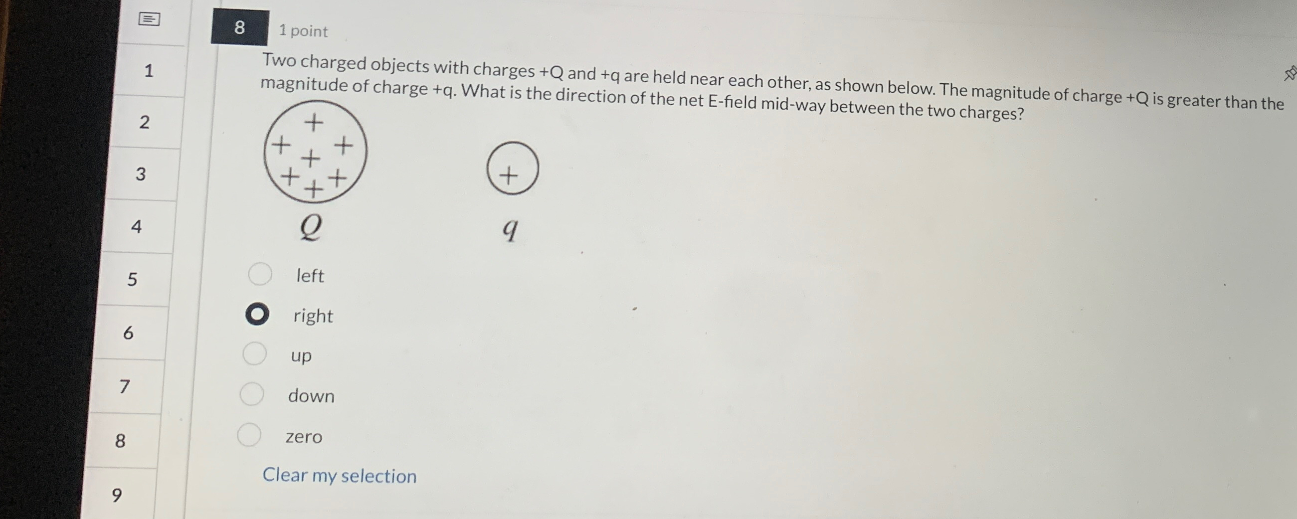 Solved 81 ﻿pointTwo charged objects with charges +Q ﻿and +q | Chegg.com