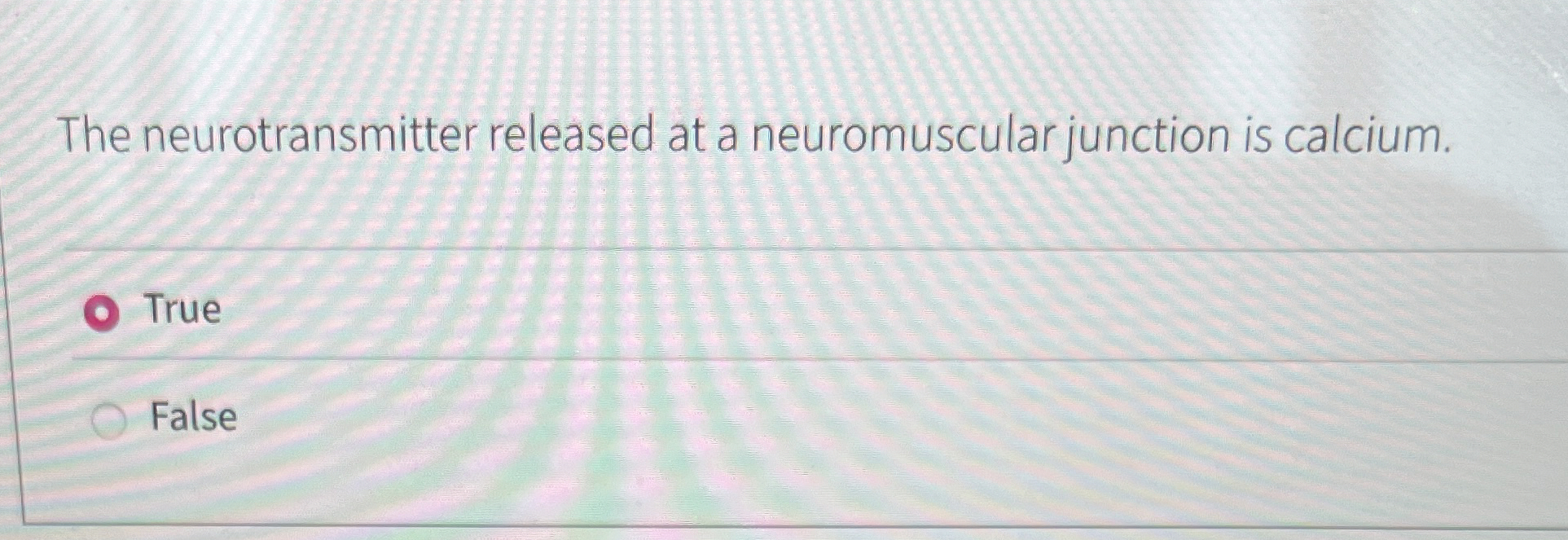 Solved The neurotransmitter released at a neuromuscular | Chegg.com
